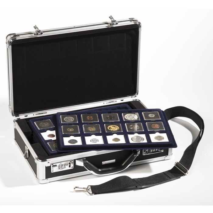 Lighthouse Aluminum Coin Case (holds up to 6 trays) -- Black