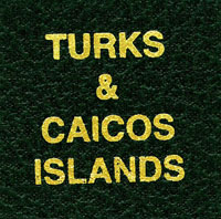 Scott LB152 Specialty Series Green Binder Label: Turks & Caicos Islands
